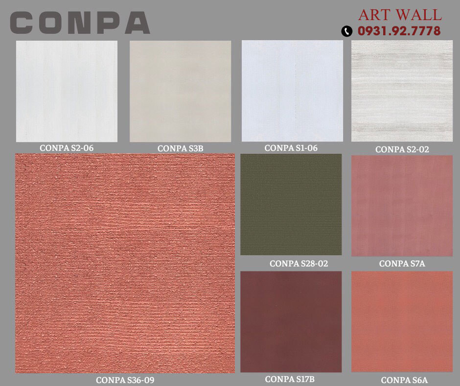Catalogue & map sơn cát Conpa Artwall 2023 – 2024 - Sơn bê tông conpa